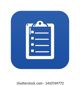 Check List Icon Blue Vector Isolated Stock Vector (Royalty Free ...