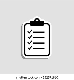 Check List Icon Vector Sticker 库存矢量图（免版税）552571960 | Shutterstock