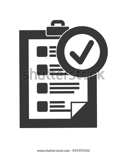 Check List Silhouette Delivery Design Vector Stock Vector (Royalty Free ...