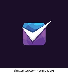 Check Logo Design Vector Illustration Stock Vector (Royalty Free ...