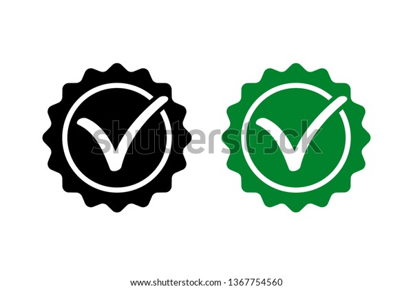 Check Mark Award Stamp Icon Vector Stock Vector (Royalty Free ...