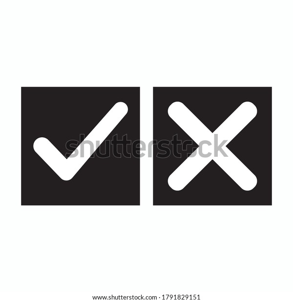 Check Mark Black Line Icons Vector Stock Vector (Royalty Free ...