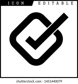 Check Mark Box Icon Isolated On Stock Vector (Royalty Free) 1451440079 ...