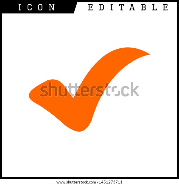 Check Mark Box Icon Isolated On Stock Vector (Royalty Free) 1451273711 ...