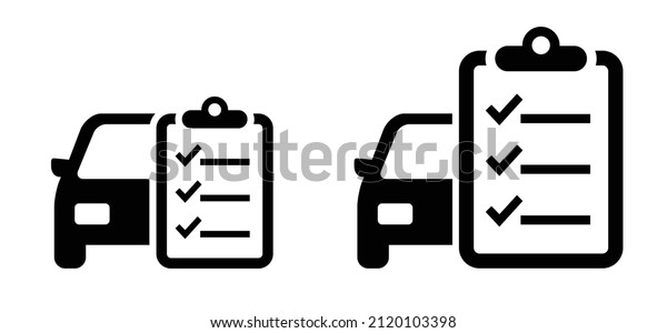 Check Mark Cartoon Car Service Checklist Stock Vector (Royalty Free ...
