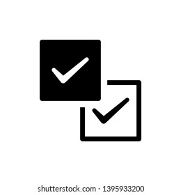 Vektor Stok Check Mark Correct Checklist Mark Icon (Tanpa Royalti ...