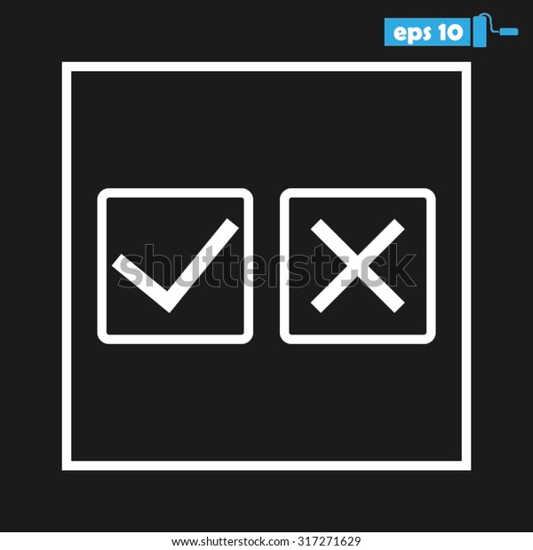Check Mark Cross Stock Vector (Royalty Free) 317271629 | Shutterstock
