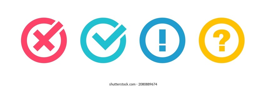1,000 Exclamation tick cross Images, Stock Photos & Vectors | Shutterstock