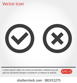 Check Mark Cross Icons Stock Vector (Royalty Free) 381911275 | Shutterstock