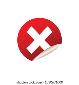 Check Mark Cross On White Background Stock Vector (Royalty Free ...