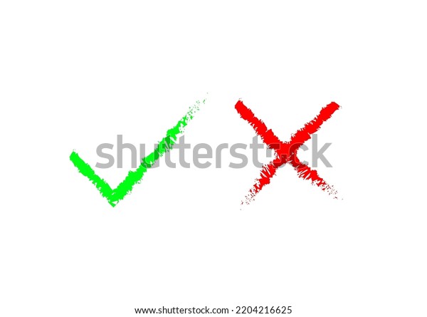 Check Mark Cross Symbol Painted Stock Vector (Royalty Free) 2204216625 ...