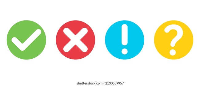 1,000 Exclamation tick cross Images, Stock Photos & Vectors | Shutterstock