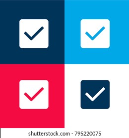 Check Mark Four Color Material Minimal Stock Vector (Royalty Free ...