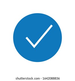 Check Mark Glyph Blue Icon Vector Stock Vector (Royalty Free ...