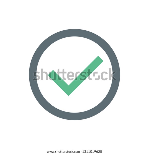 Check Mark Icon Approve Symbol Check Stock Vector (Royalty Free ...