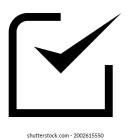 Check Mark Icon Black Check Symbol Stock Vector (Royalty Free ...