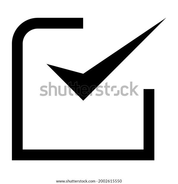 Check Mark Icon Black Check Symbol Stock Vector (Royalty Free ...