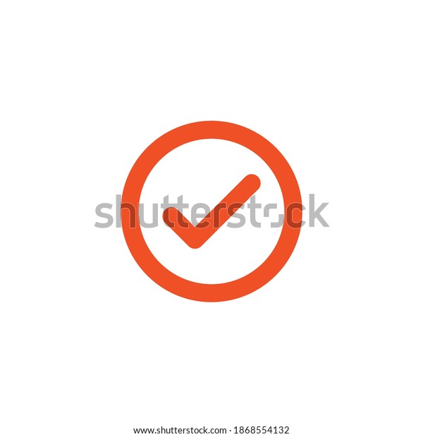 Check Mark Icon Circle Correct Symbol Stock Vector (Royalty Free ...