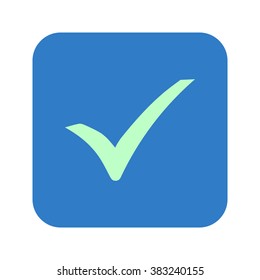 Check Mark Icon Flat Design Style Stock Vector (Royalty Free) 270100346