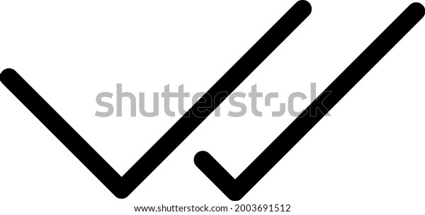 Check Mark Icon Line Style Stock Vector (Royalty Free) 2003691512 ...
