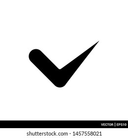 Check Mark Icon Minimalist Vector Illustration Stock Vector (Royalty ...