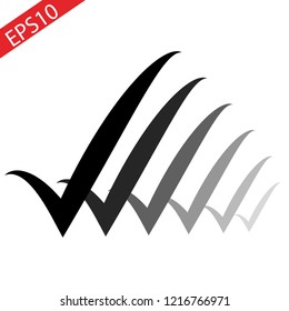 Check Mark Icon On Transparent Background Stock Vector (Royalty Free ...