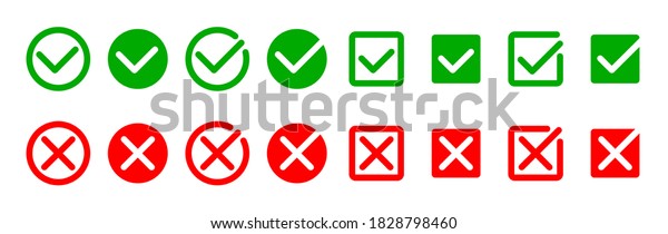Check Mark Icon Set Modern Symbols Stock Vector (Royalty Free ...