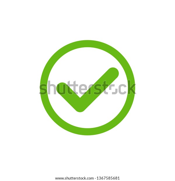 Check Mark Icon Trendy Flat Design Stock Vector (Royalty Free ...