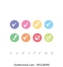 Check Mark Icons Set Stock Vector (Royalty Free) 395128390 | Shutterstock