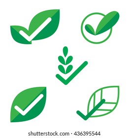 Check Mark Illustration Verification Eco Logo Stock Vector (Royalty ...
