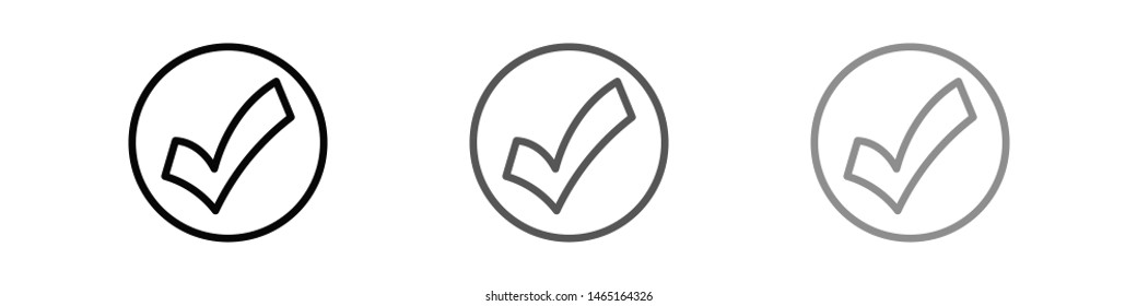 Check Mark Isolated Icon Checklist Button Stock Vector (Royalty Free ...