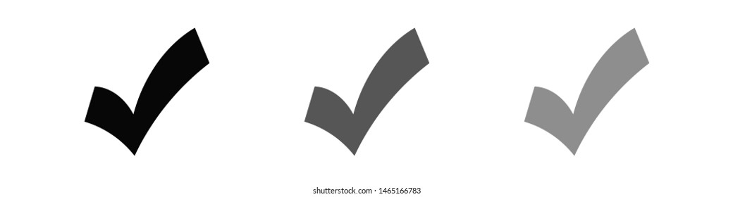 Check Mark Isolated Icon Checklist Button Stock Vector (Royalty Free ...