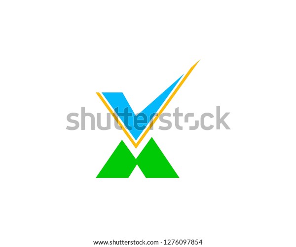 Check Mark Letter X Logo Vector Stock Vector (Royalty Free) 1276097854 ...