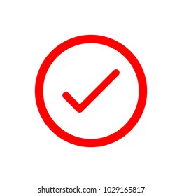 Check Mark Sign Inside Circle Confirm Stock Vector (Royalty Free ...