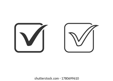 Check Mark Line Icon Set Symbols Stock Vector (Royalty Free) 1780699610 ...