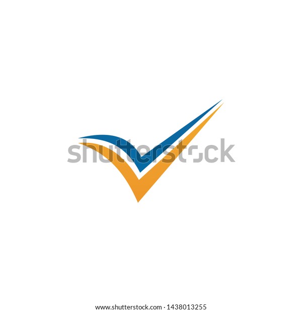 Check mark logo design vector template