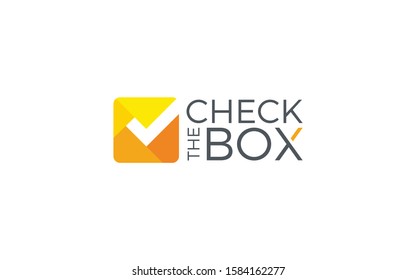 Check Mark Logo Orange Color Stock Vector (Royalty Free) 1584162277