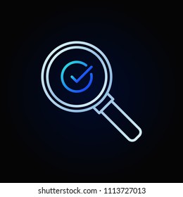 Check Mark Magnifying Glass Vector Modern Stock Vector (Royalty Free ...