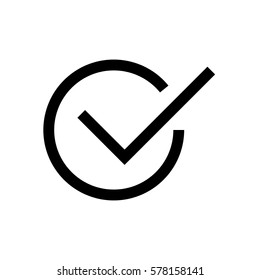 Check Mark Mini Line Icon Background Stock Vector (Royalty Free ...