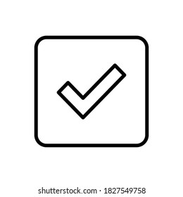 Check Mark Outline Icon Vector Stock Vector (Royalty Free) 1827549758 ...