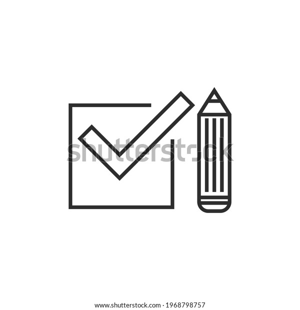 Check Mark Pencil Vector Illustration Stock Vector (Royalty Free ...