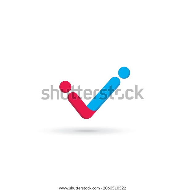 Check Mark People Icon Vector Illustration Stock Vector (Royalty Free ...