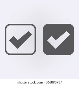 Check Mark Positive Icon Vector Illustration Stock Vector (Royalty Free ...