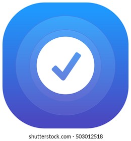 Check Mark Purple Blue Circular Uiux Stock Vector (Royalty Free ...