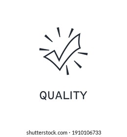 Check Mark Rays Quality Sign Vector Stock Vector (Royalty Free ...