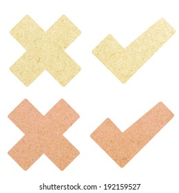 Vektor Stok Check Mark Recycled Paper Stick On (Tanpa Royalti ...