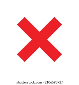 Check Mark Red Cross Sign Vector Stock Vector (Royalty Free) 2106598727 ...