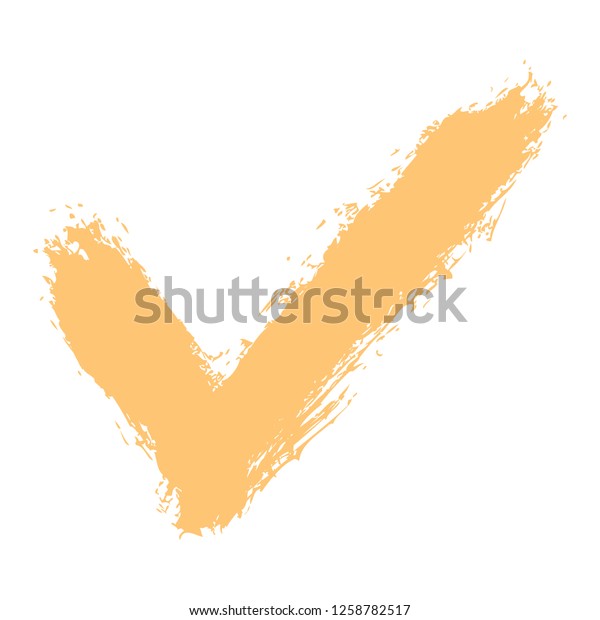 Check Mark Sign Created Paint Brushstroke Stock Vector (Royalty Free ...