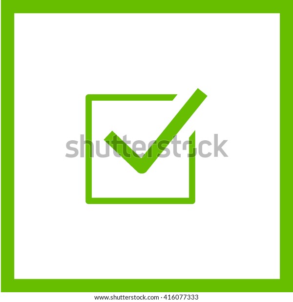 Check Mark Sign Icon Tick Okay Stock Vector (Royalty Free) 416077333