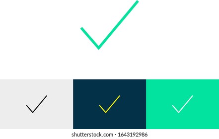 Check Mark Sign Line Art Icon Stock Vector (Royalty Free) 1643192986 ...